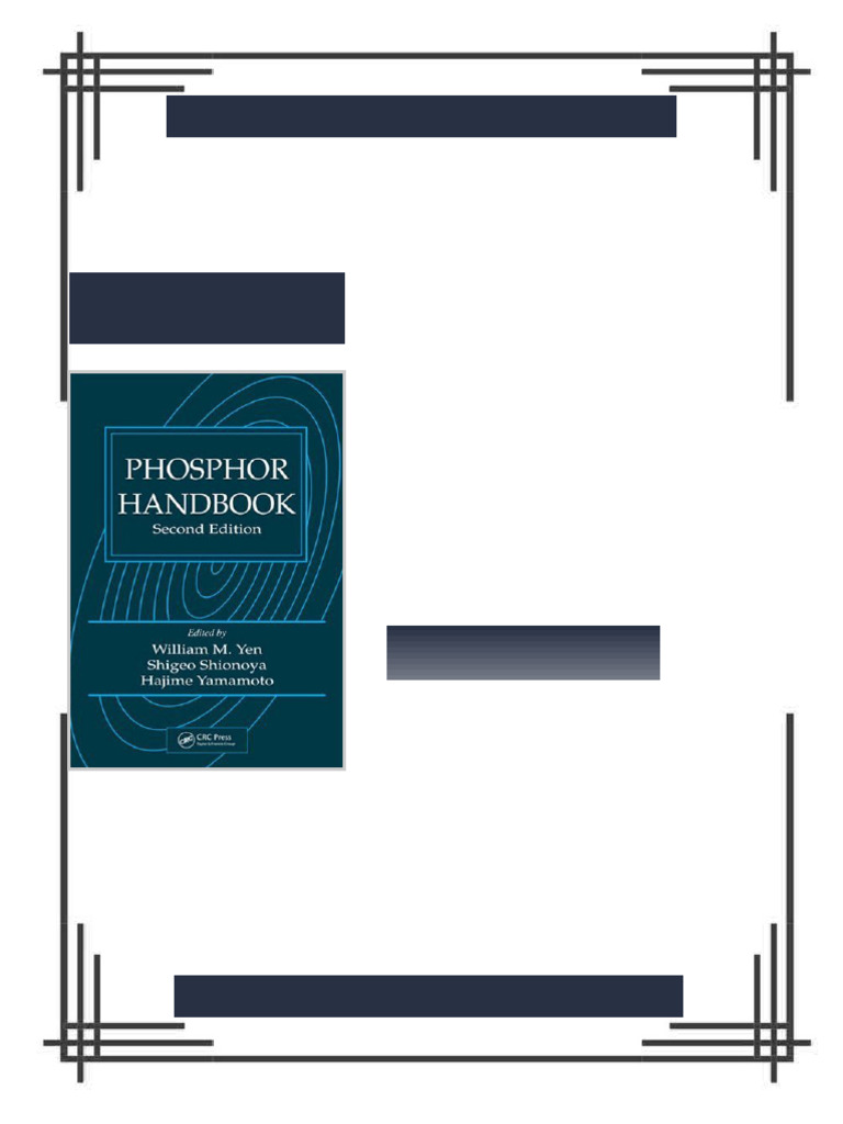Phosphor Handbook 2nd Edition Shigeo(Decease) Shionoya ebook full ...