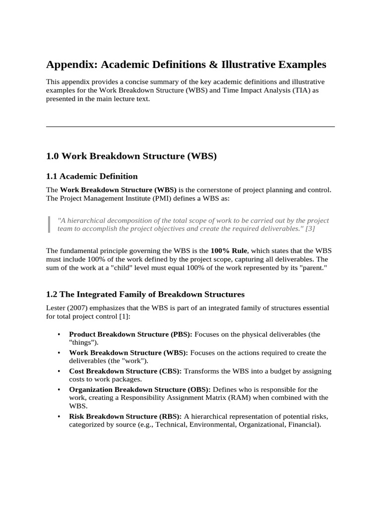 Appendix Academic Definitions & Illustrative Examples | PDF