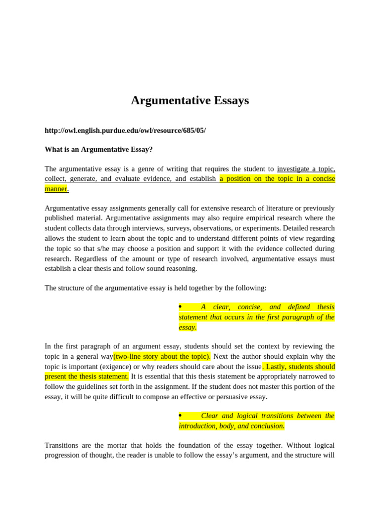 1- What is an Argumentative Essay+Class Explanation | PDF | Essays ...