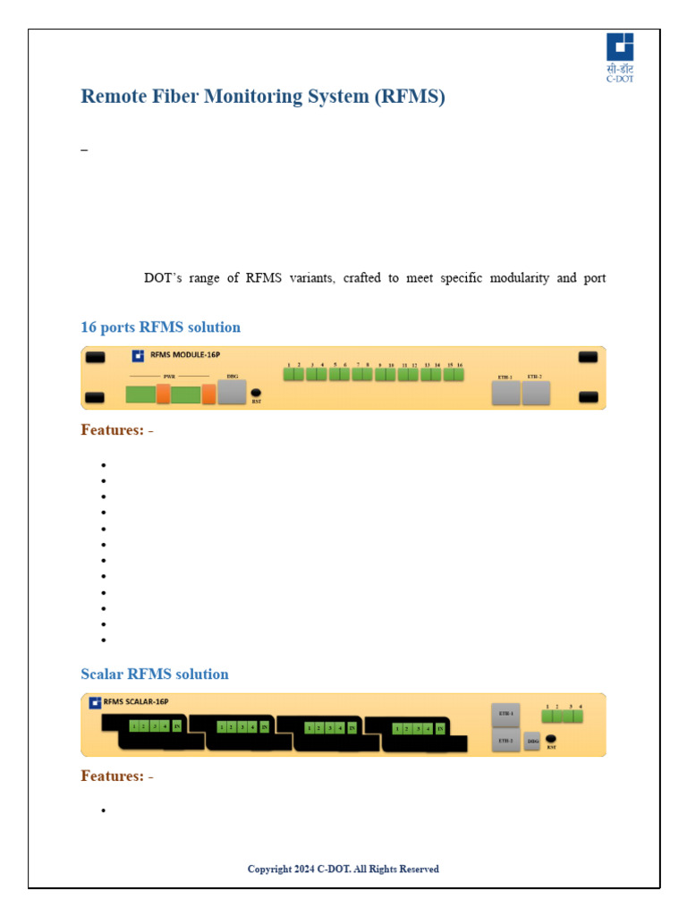 RFMS | PDF | Fiber Optic Communication | Power Supply