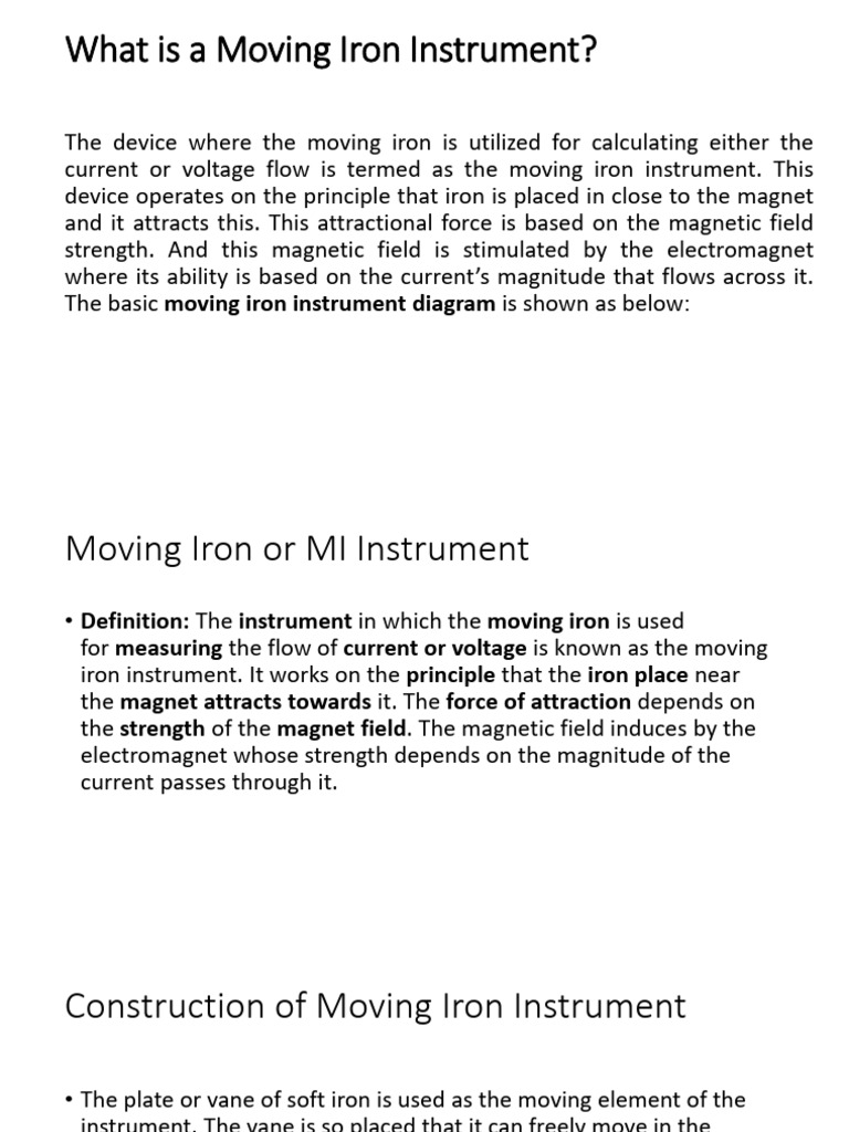 Moving Iron Instruments | PDF | Inductance | Inductor
