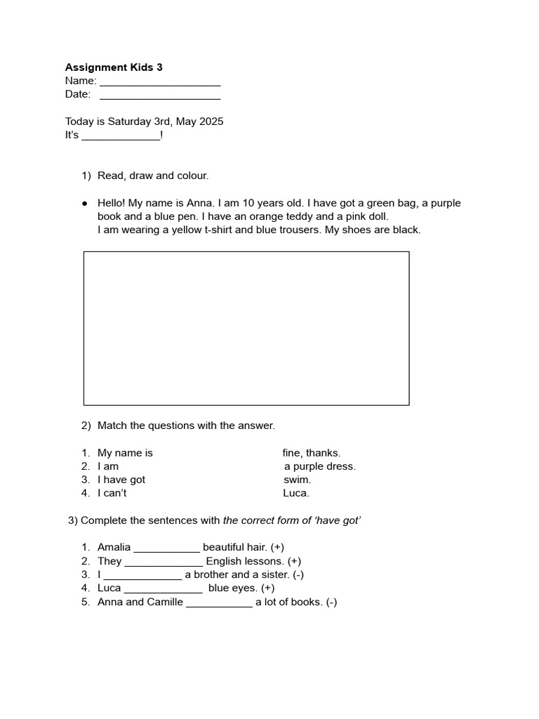 Assignment Kids 3 | PDF