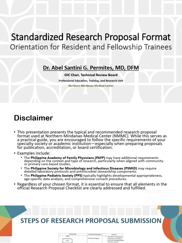 Dr Permites Standardized Research Proposal Format Version 4 627586c2 ...