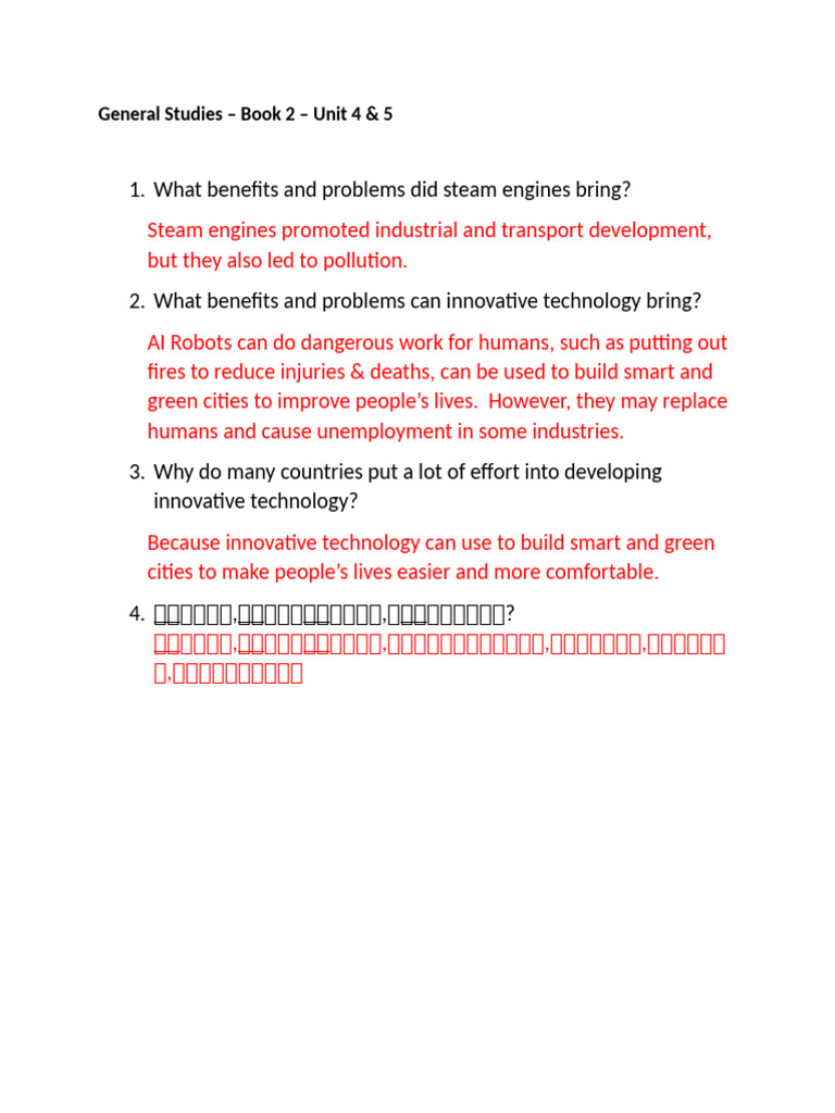 General Studies_Book 2 Unit 4 Unit 5 | PDF