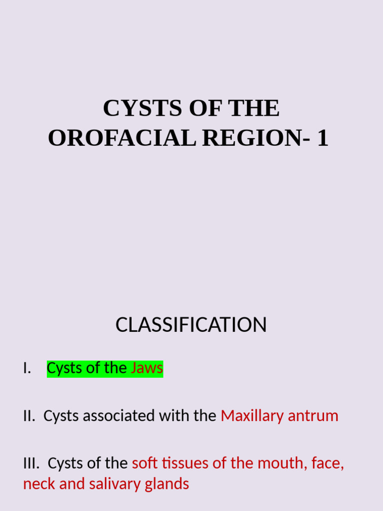 Cysts - 1 | PDF