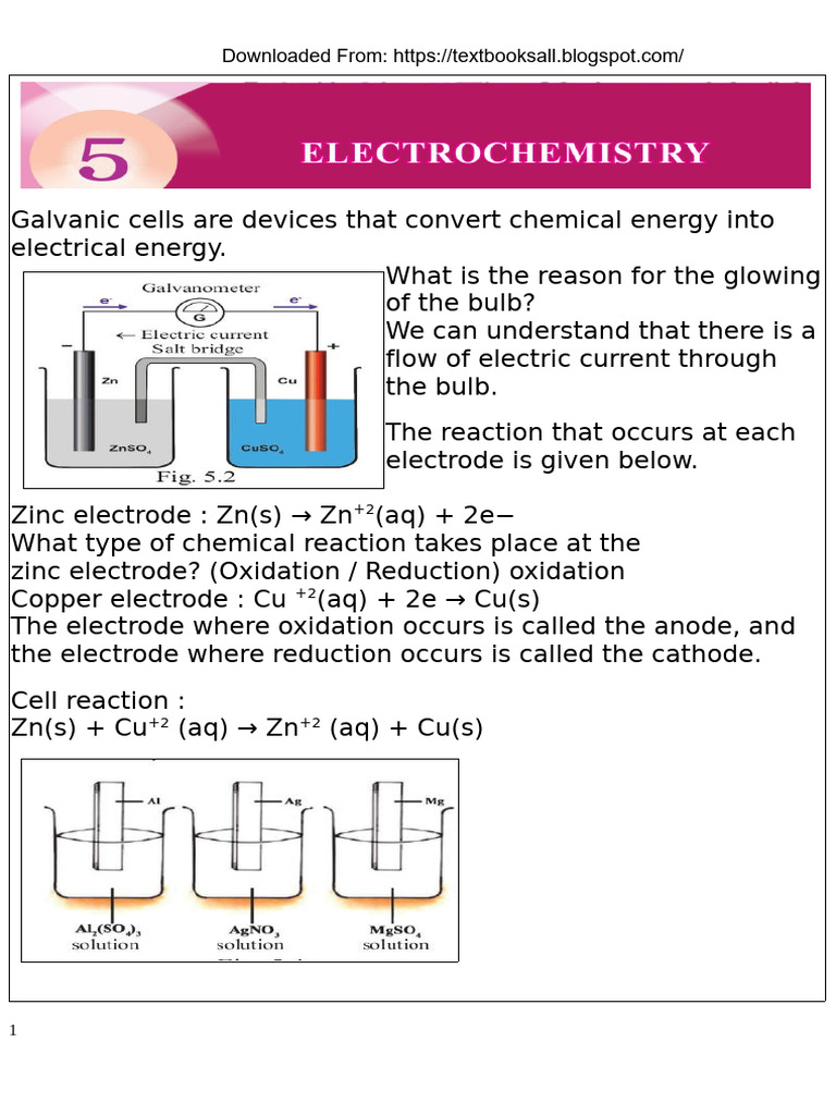 Understanding Galvanic and Electrolytic Cells | PDF | Redox | Anode