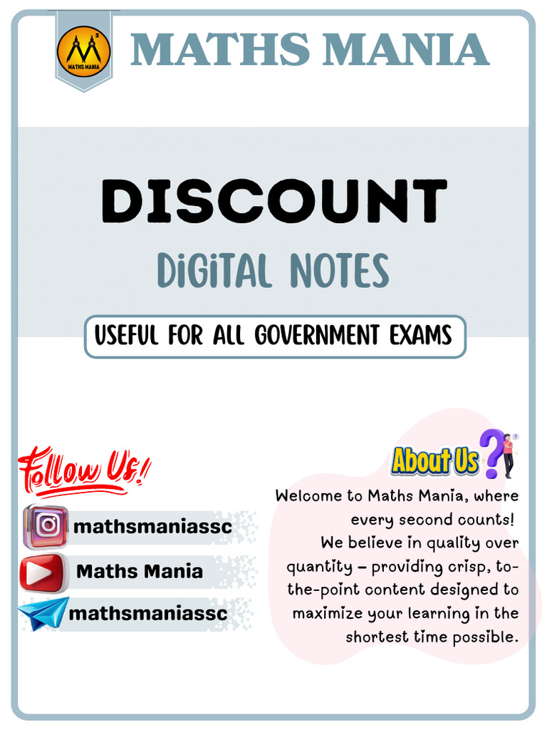 Discount (Digital Notes) | PDF