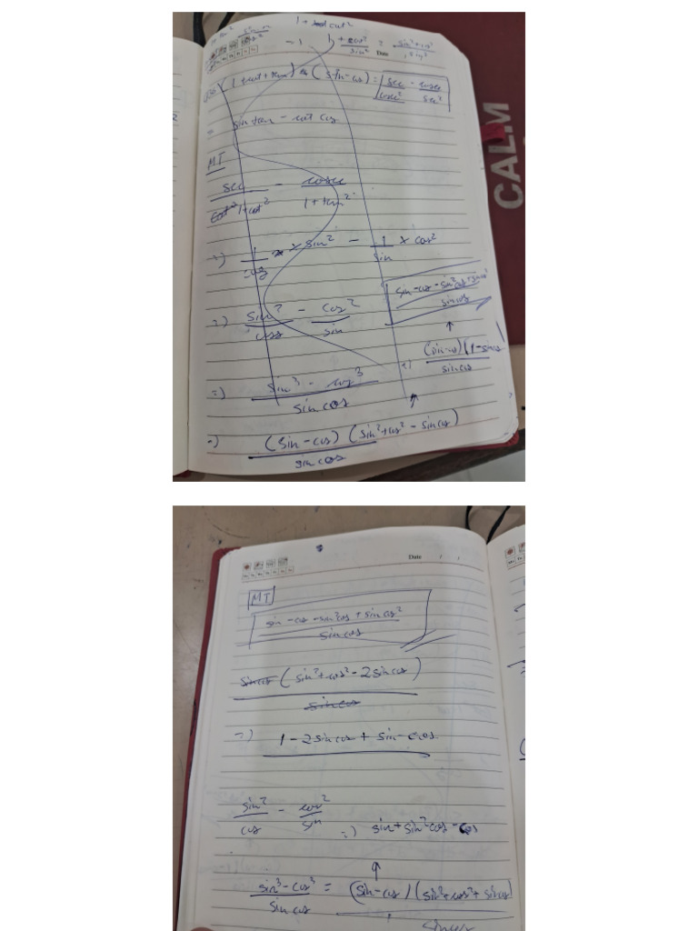 Trigo and quadratic eqn (1) | PDF