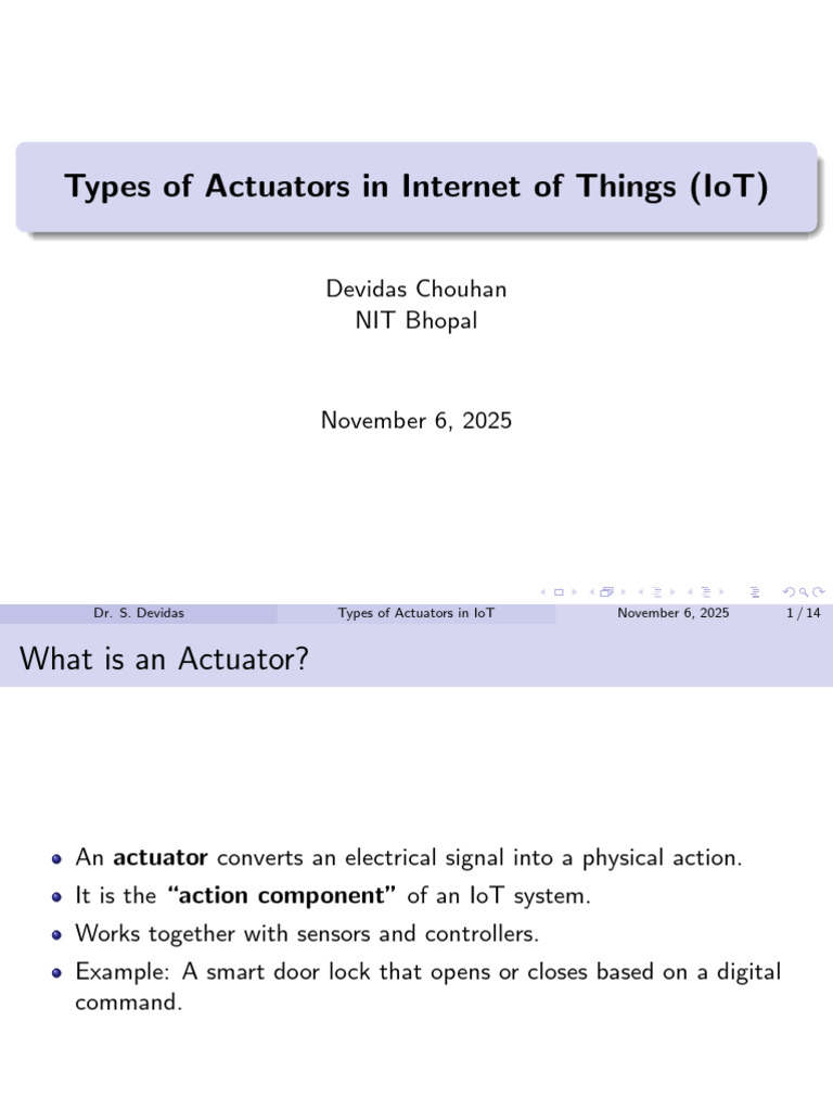 Actuator Types | PDF | Actuator | Internet Of Things