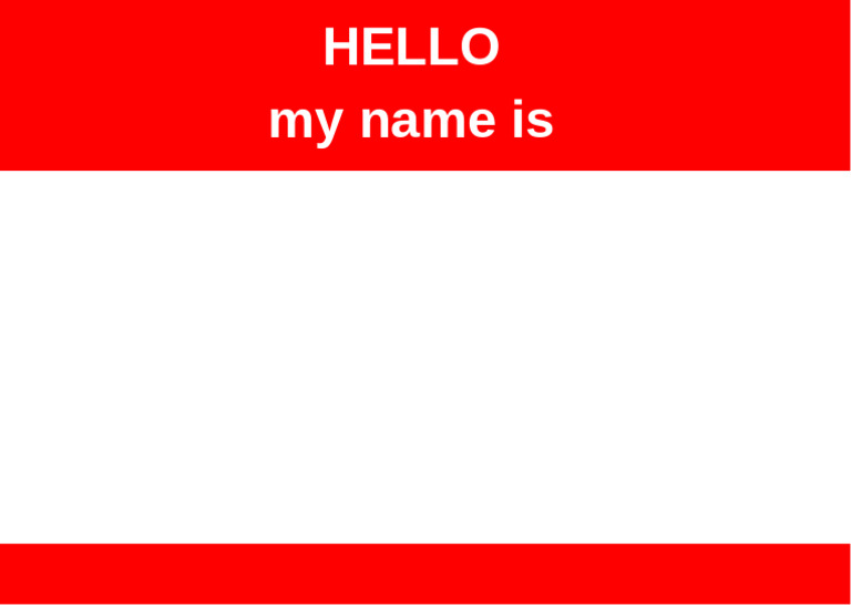 HELLO My Name Is | PDF