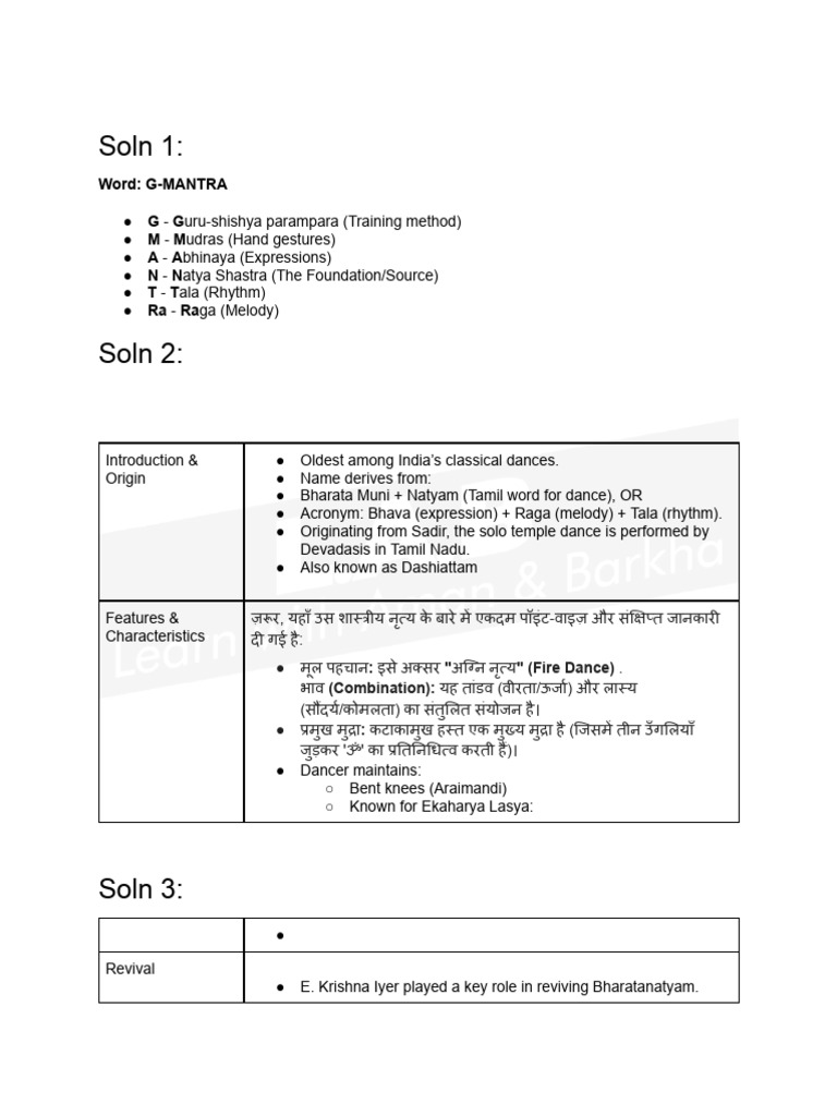 SSC MTS HFT Folk & Classical Dance-2 | PDF