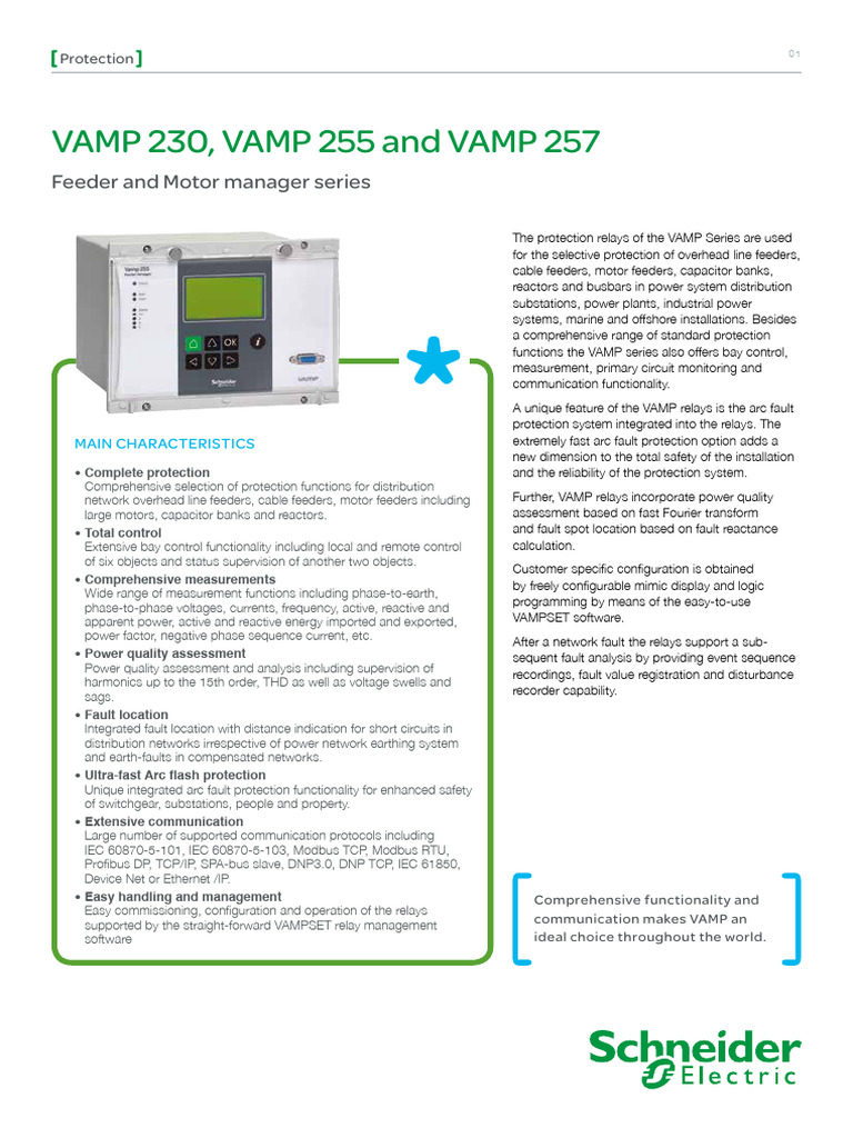 Vamp 230, Vamp 255 and Vamp 257_1 | PDF | Capacitor | Relay
