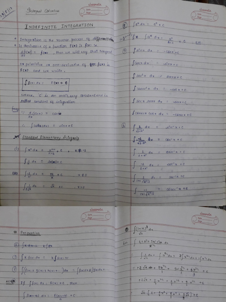 Indefinite Integration 1 | PDF