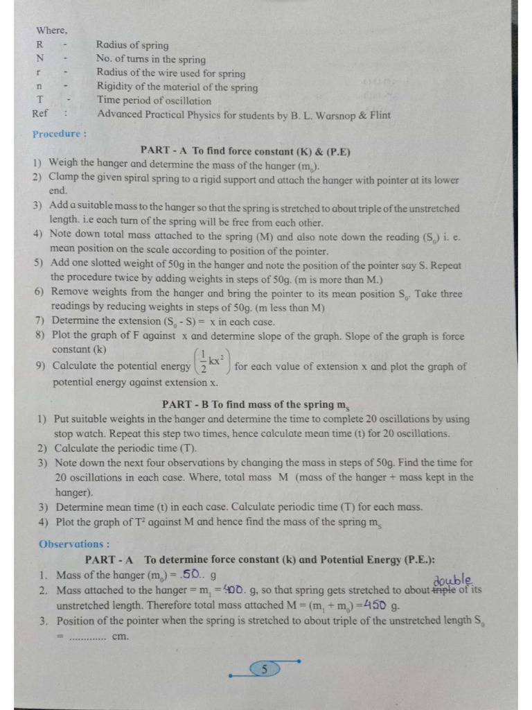Physics Practicals All 12 Sci 2022-23 | PDF