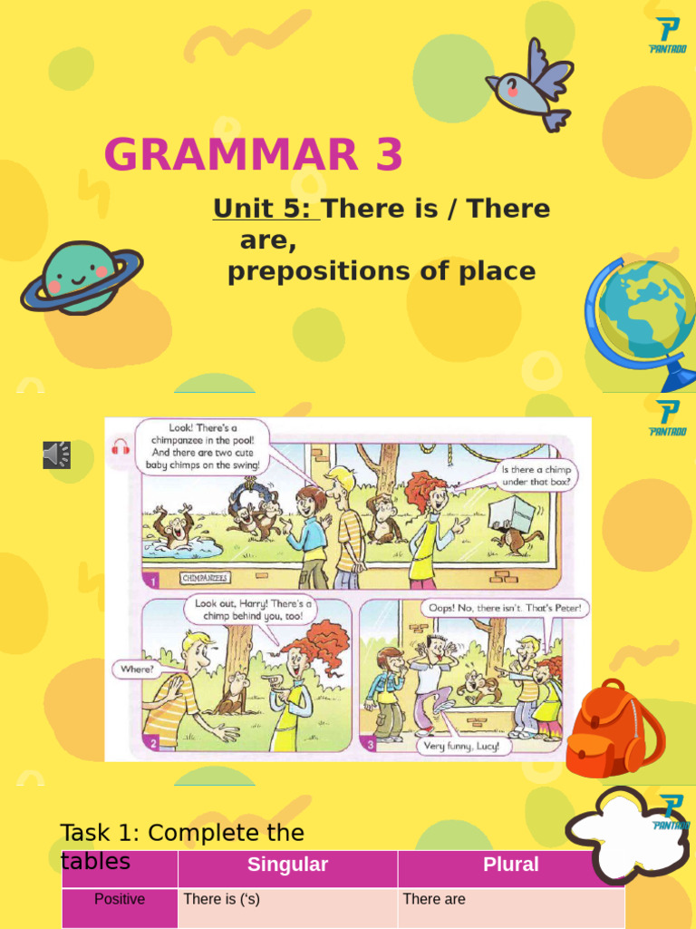 New Grammar 3 - Unit 5 - There is, There Are, Prepositions of Place ...