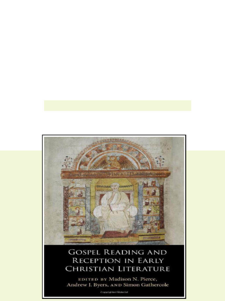 (Ebook) Gospel Reading and Reception in Early Christian Literature by ...