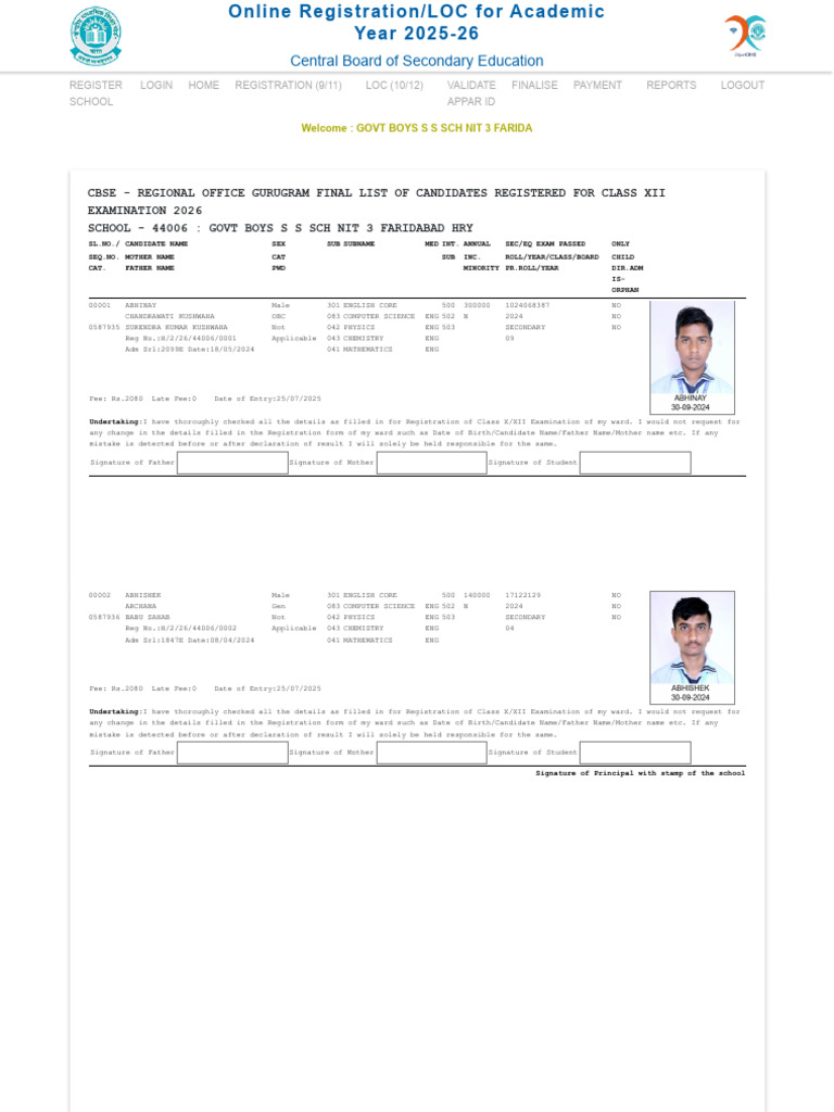 LOC Final List Printing 12TH | PDF | Educational Assessment And ...