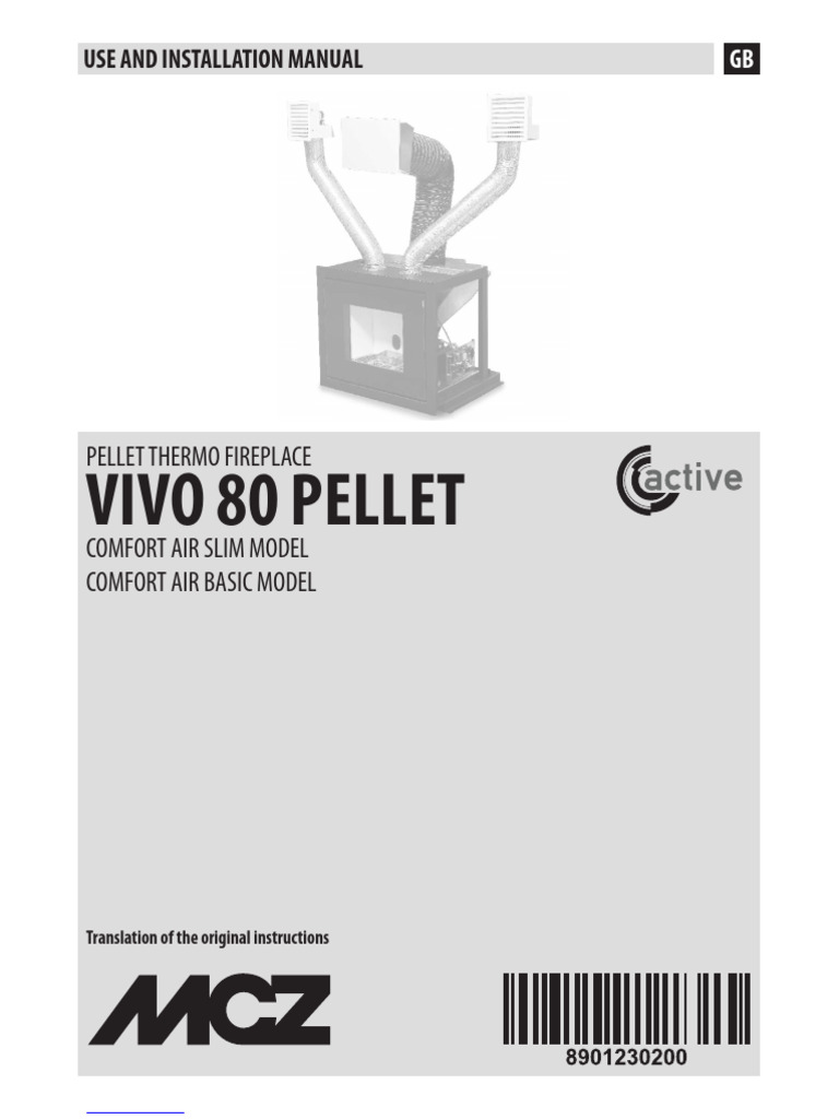 VIVO 80 Pellet Fireplace Manual | PDF | Chimney | Duct (Flow)