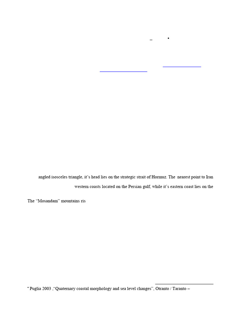 Quaternary Sea-Level Changes in Musandam | PDF | Coast | Geomorphology