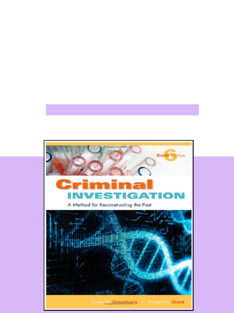 (Ebook) Criminal Investigation: A Method for Reconstructing the Past ...