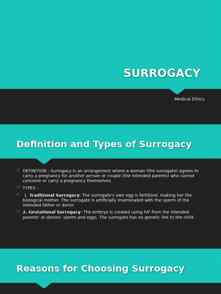 SURROGACY | PDF | Surrogacy | In Vitro Fertilisation