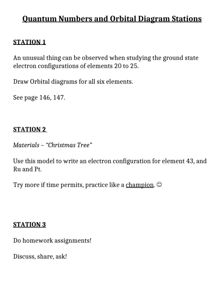Quantum Numbers and Electron Configurations | PDF