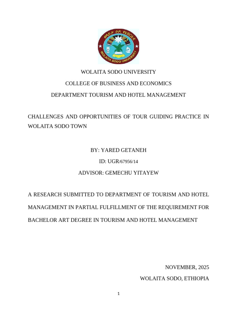 Yared Getaneh Paper | PDF | Tourism | Ethiopia