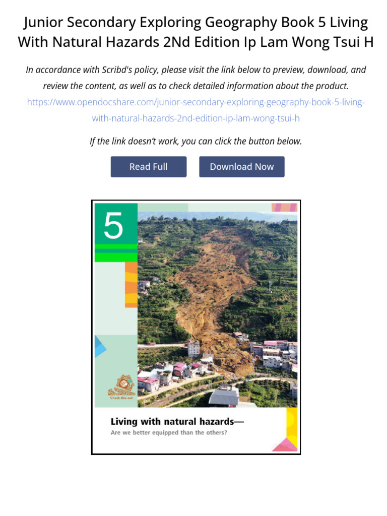Junior Secondary Exploring Geography Book 5 Living with natural hazards ...