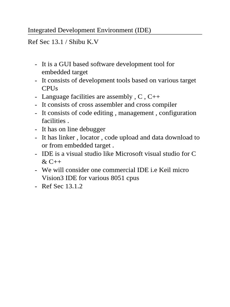 Overview of Integrated Development Environments | PDF