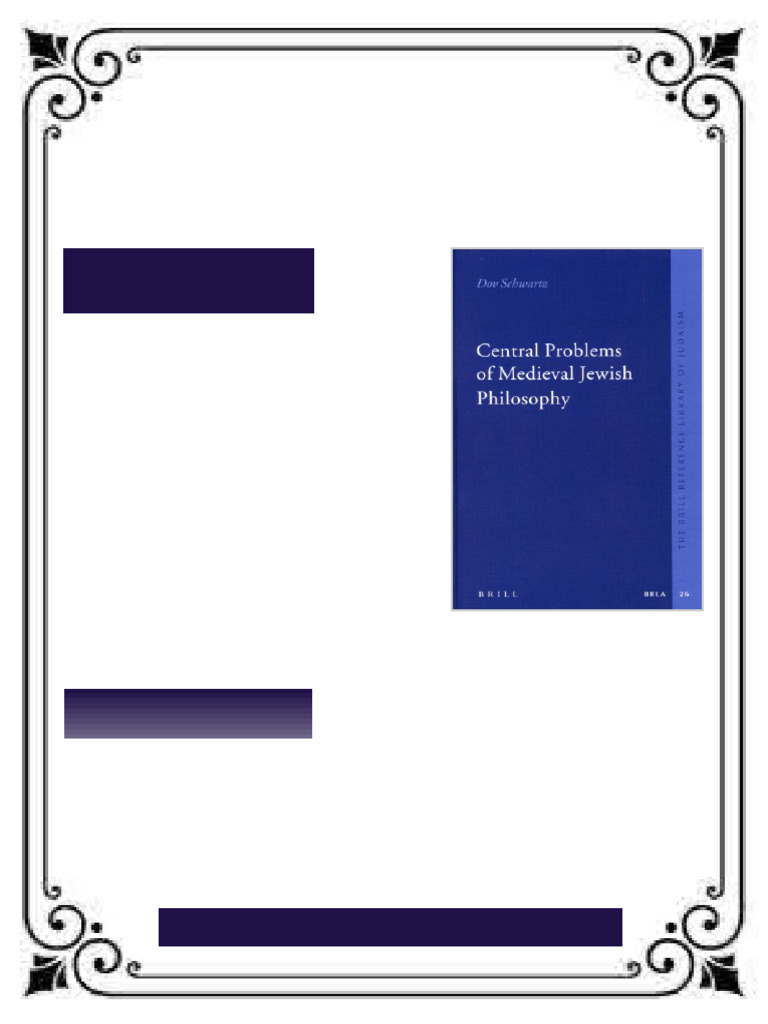 Central Problems of Medieval Jewish Philosophy The Brill Reference ...