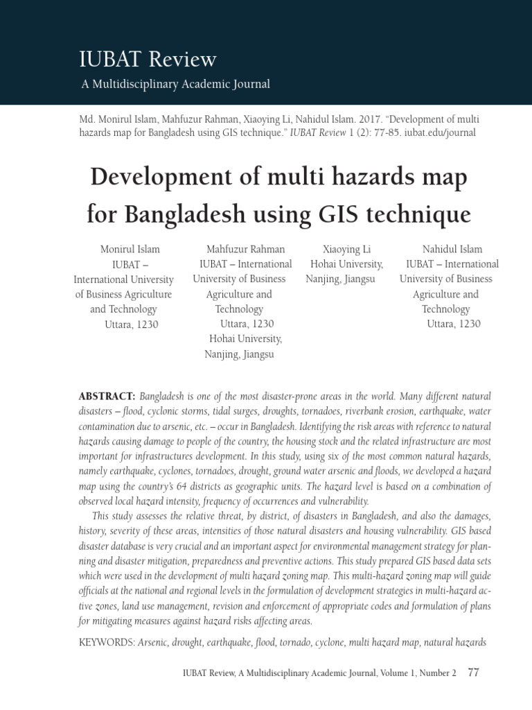 Multi-hazards Map Dec 14 | PDF | Natural Disasters | Hazards
