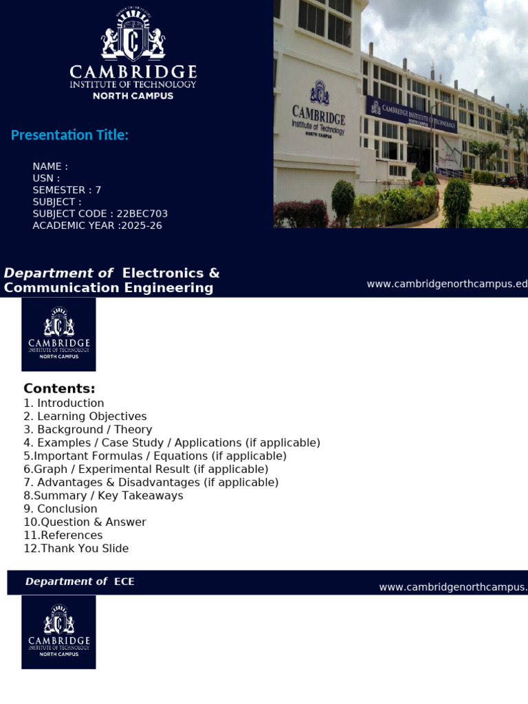 ECE Presentation Template Guide | PDF