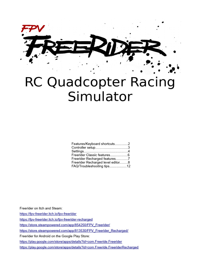 drone simulator FPVFreerider_manual | PDF | Computer File | Computer ...