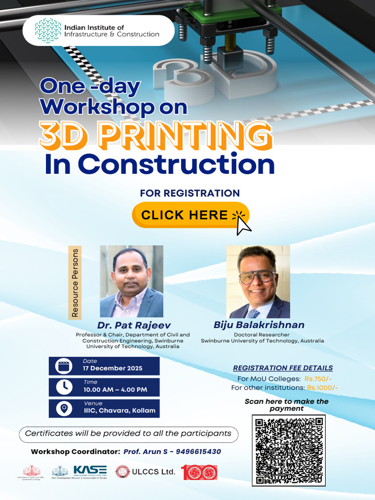 Workshop On 3D Printing in Construction | PDF