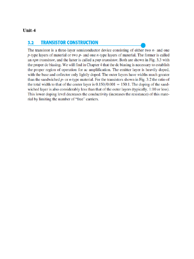 Unit 4 Part 1 BJTnotes | PDF