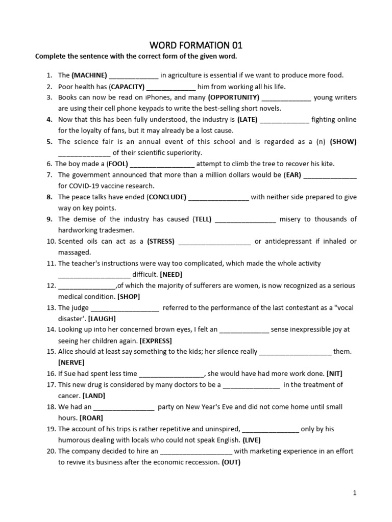 Word form (1) | PDF
