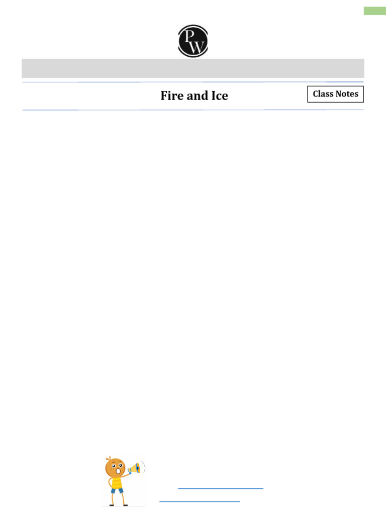 Short Notes Fire and Ice | PDF | Emotions