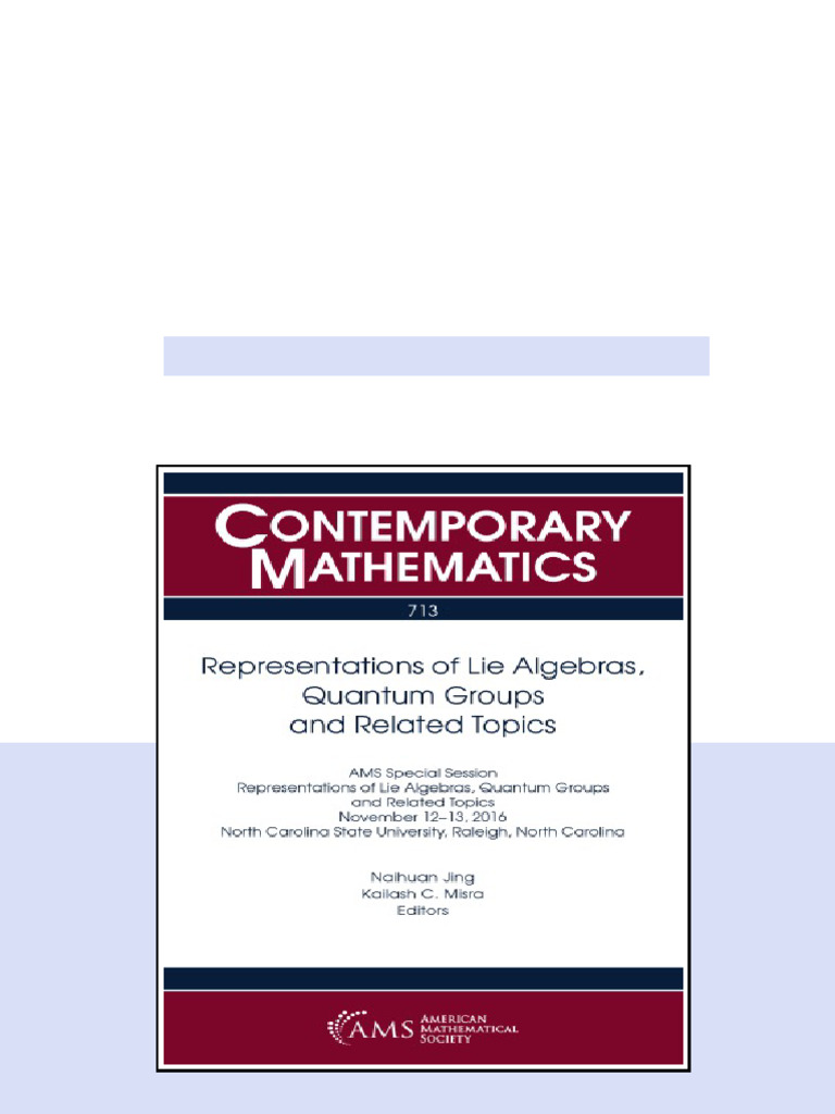 Representations Of Lie Algebras Quantum Groups And Related Topics ...