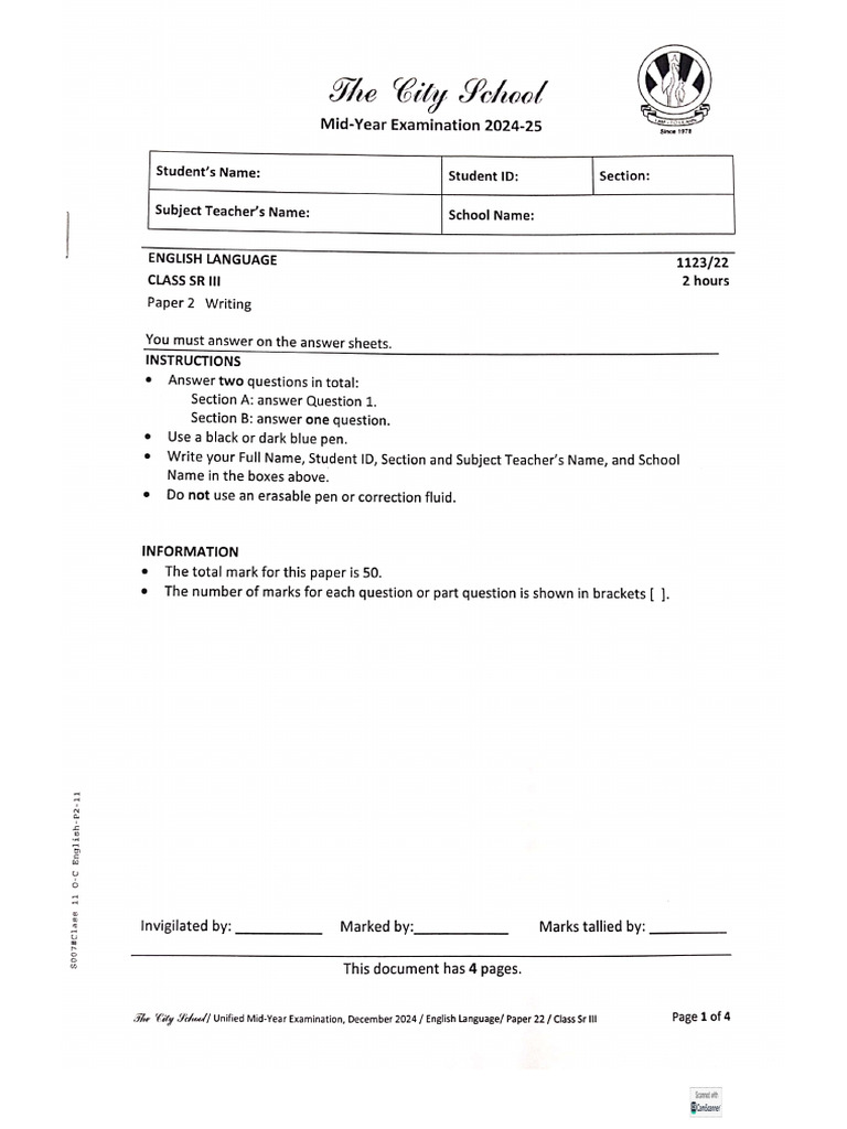 Tcs Past Paper English | PDF