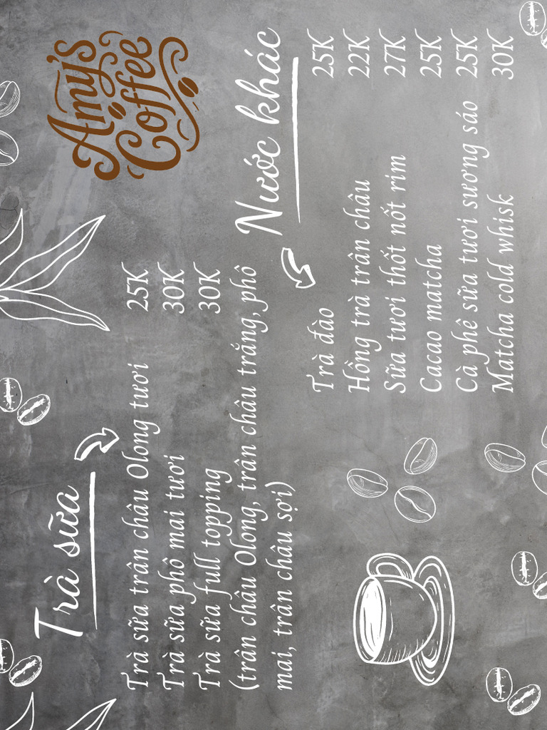 Extra Menu Tra Sua | PDF