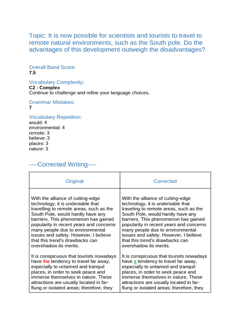 Writing Assessment (7) | PDF | Environmental Degradation | Essays