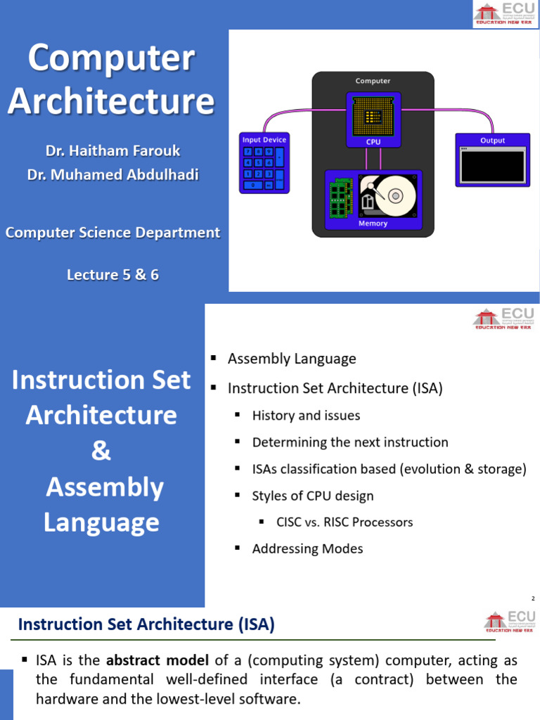 Instruction Set Architecture Overview | PDF | Computer Architecture ...
