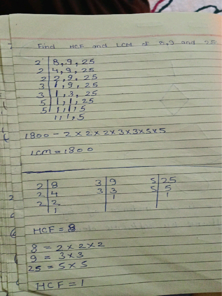 Find The HCF and LCM | PDF