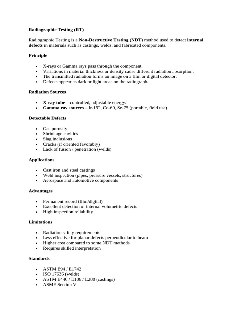 Radiographic Testing | PDF | Nondestructive Testing | Radiography