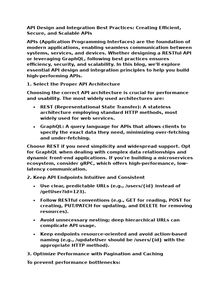 API Design and Integration Best Practices | PDF | Computing ...