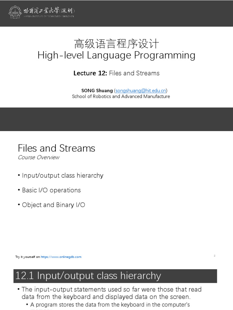 12. files and streams | PDF | Input/Output | Pointer (Computer Programming)