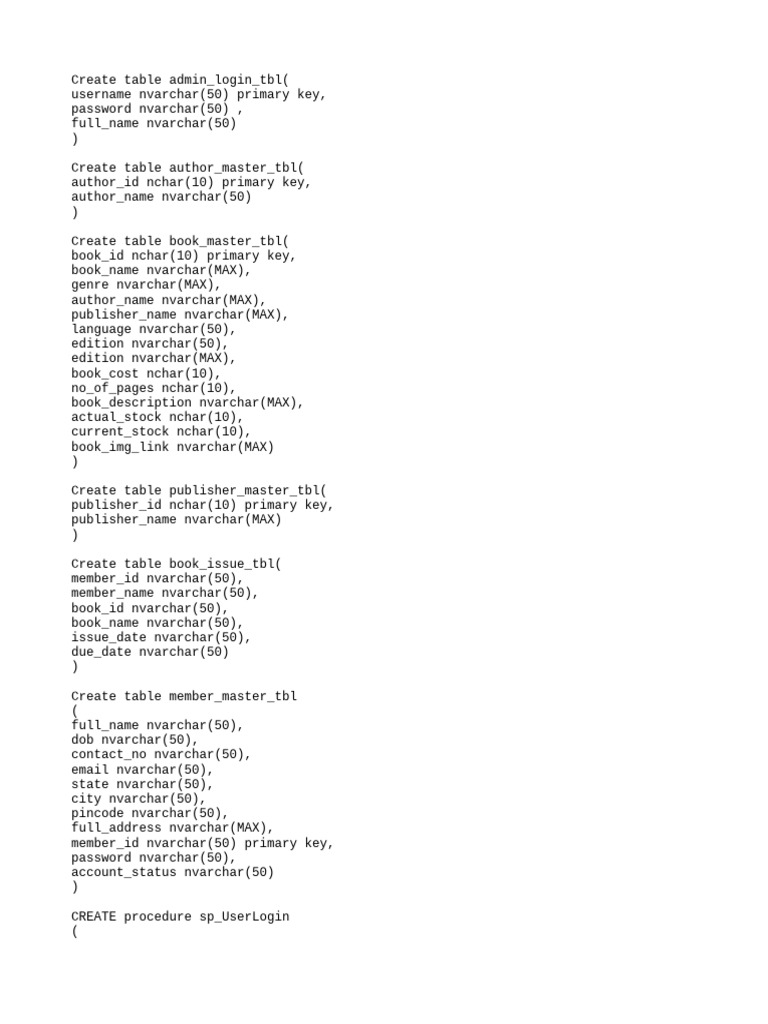 Database Schema for Library Management | PDF | Privacy | Utility Software