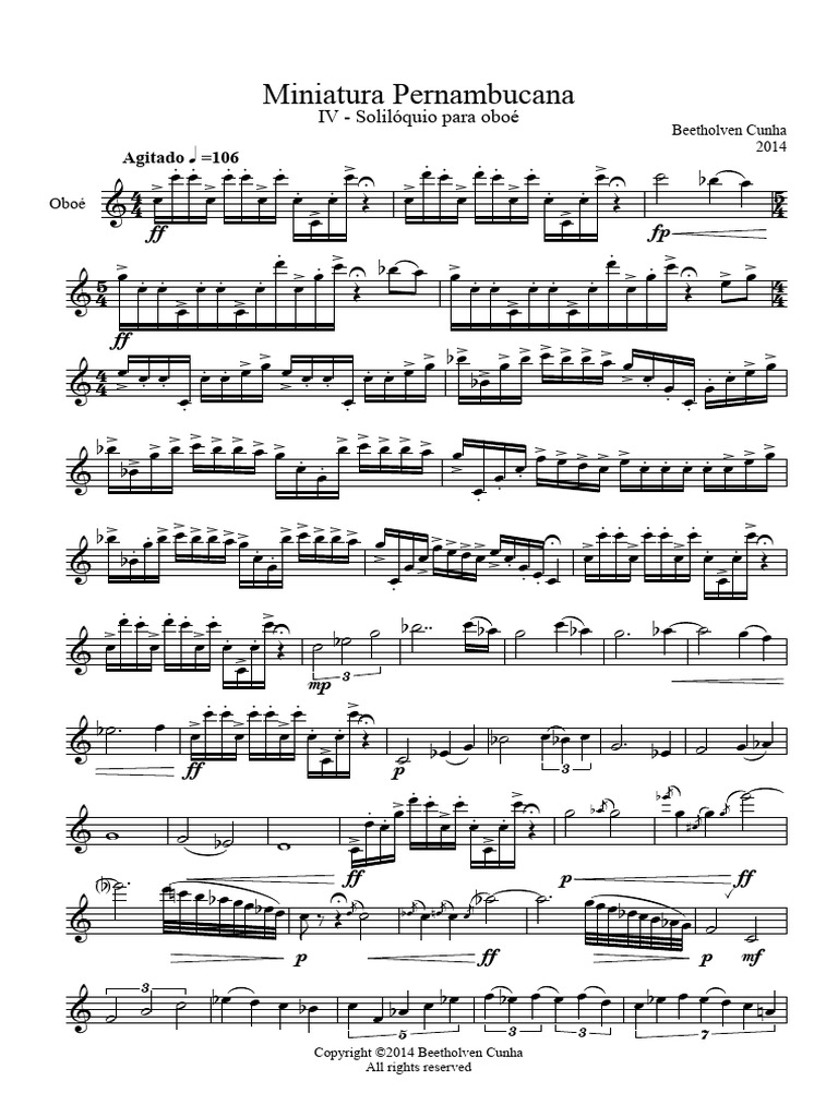 Solilóquio Para Oboé | PDF