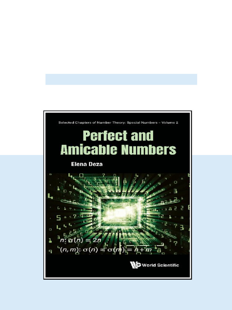 (Ebook) Perfect and Amicable Numbers by Elena Deza ISBN 9789811259623 ...