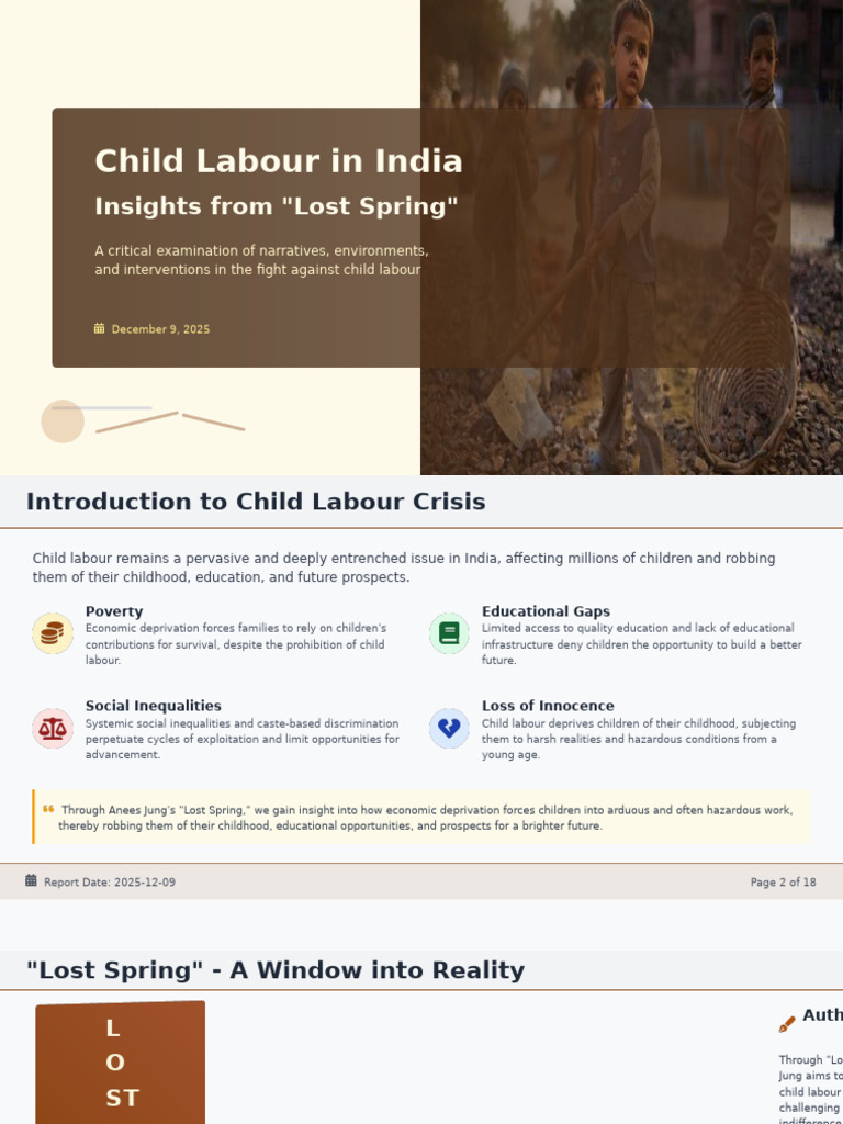 Child Labour in India_ Insights From _Lost Spring | PDF | Child Labour ...